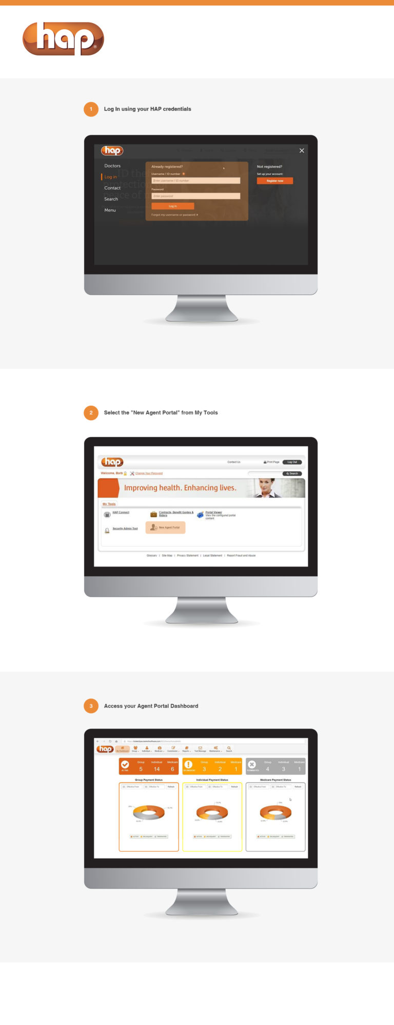 HAP Agent Portal Log In Preview – HAA